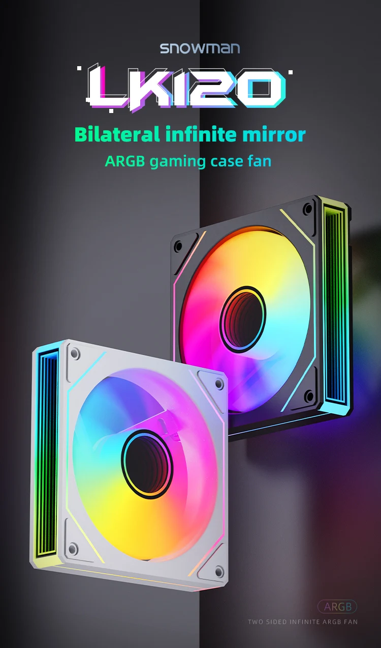 SNOWMAN Quiet ARGB Case Fans for Computer Cases Customizable RGB ...
