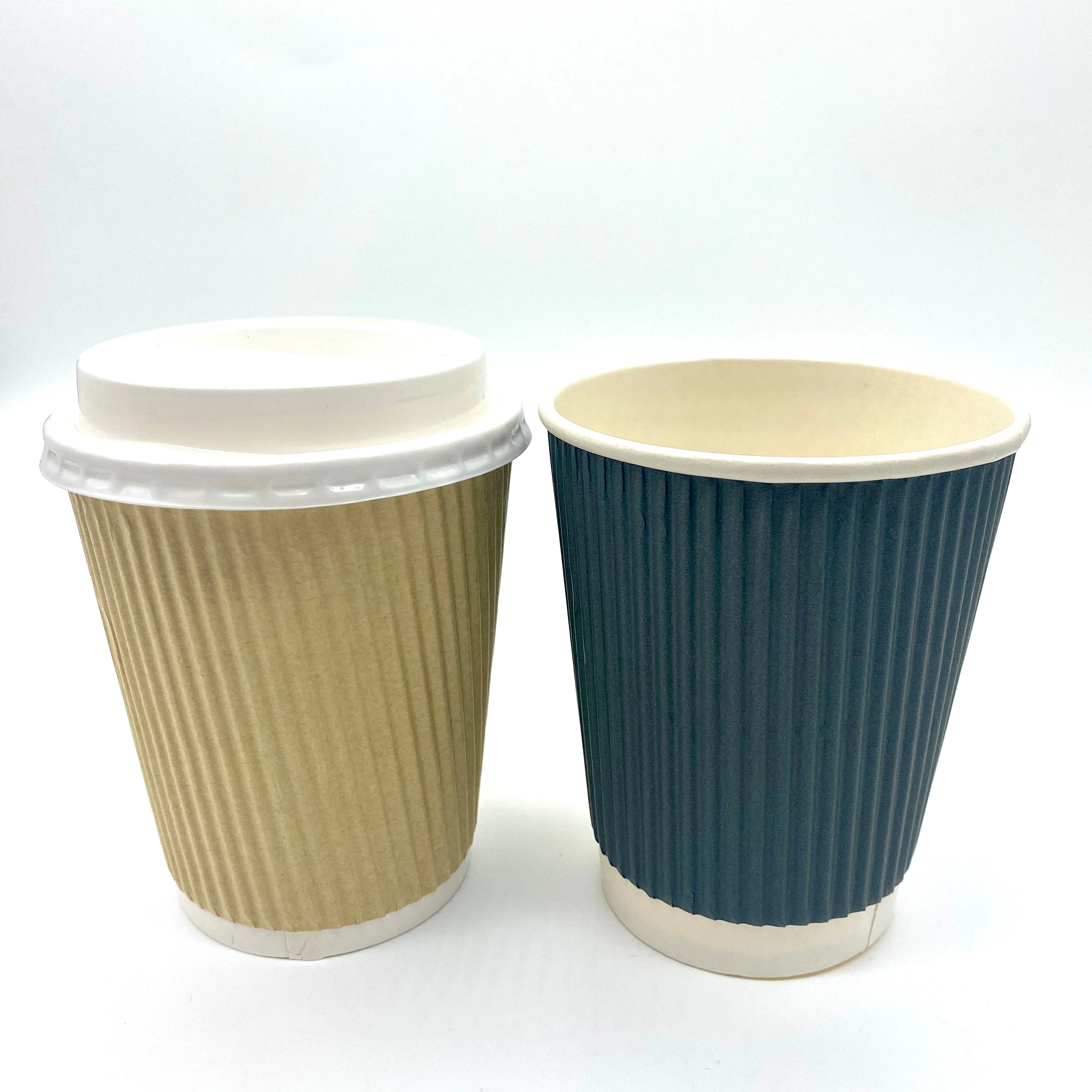 8oz Custom Biodegradable Take Away Corrugated Double Wall Coffee Paper ...