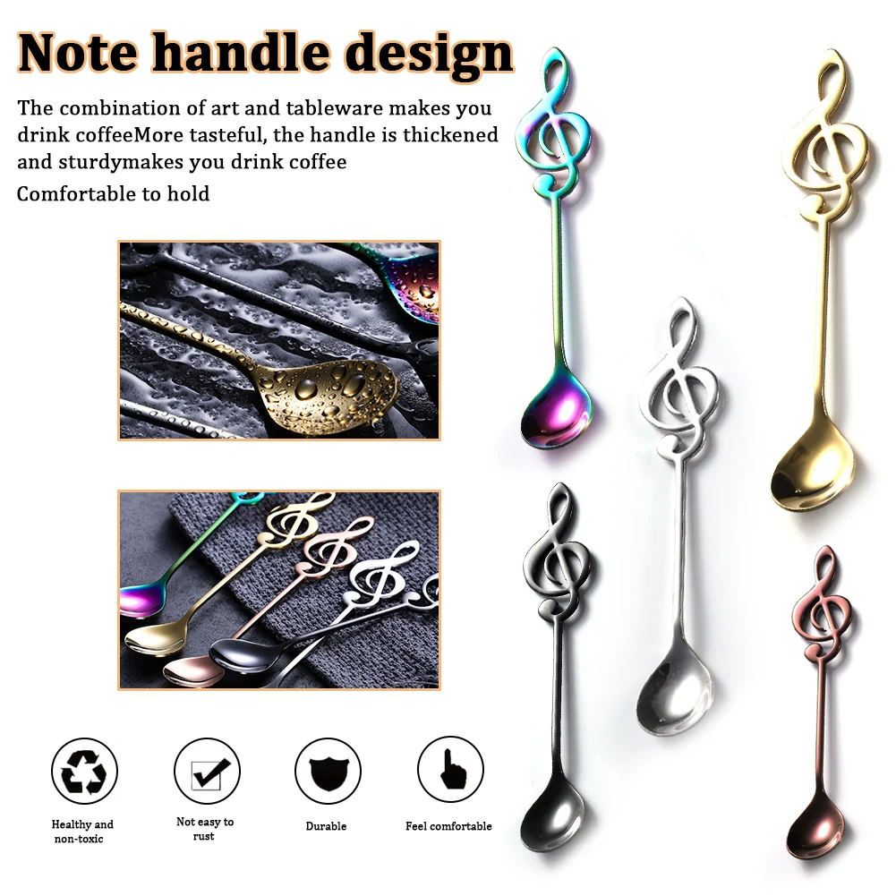 Stainless Steel Music Note Tea Spoons - Perfect for Parties