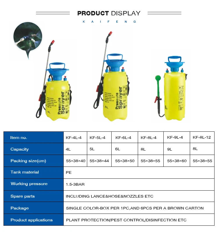 Portable Sprayer Bottle 8l Garden Pestiside Pressure Sprayer For Plants ...