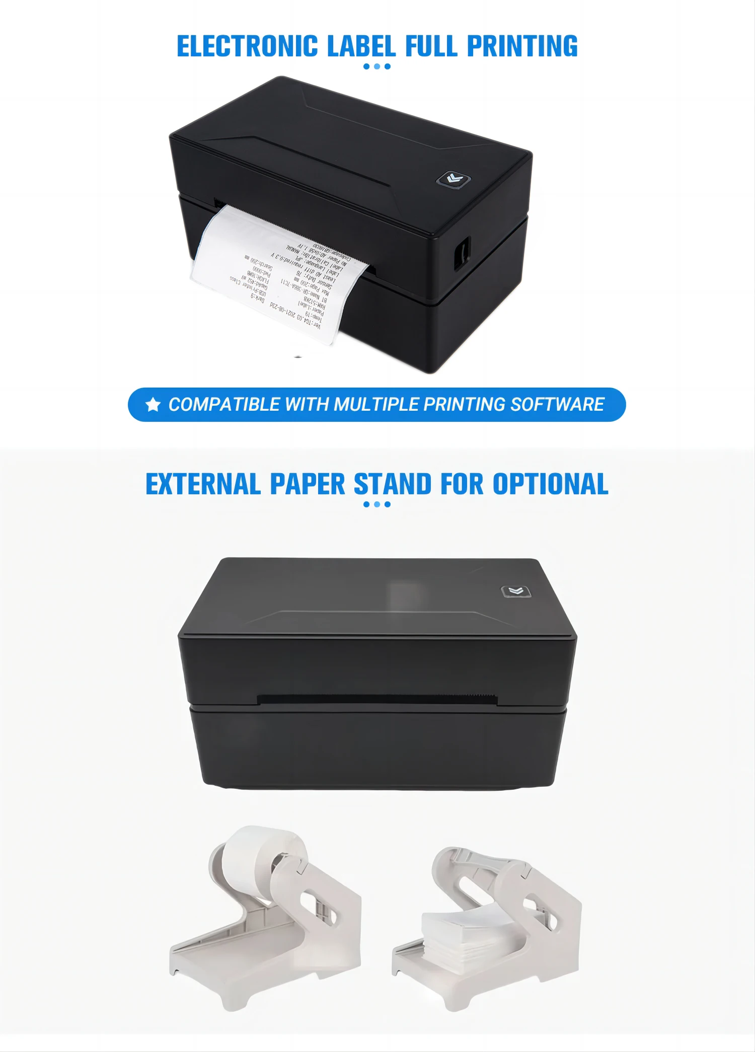 Shipping Label Printer 4x6 Thermal Usb Bluetooth 110mm Inkless Black ...