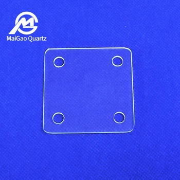 High Pressure Glass Wafer Quartz Glass Disc Porous Square Quartz Sheet ...