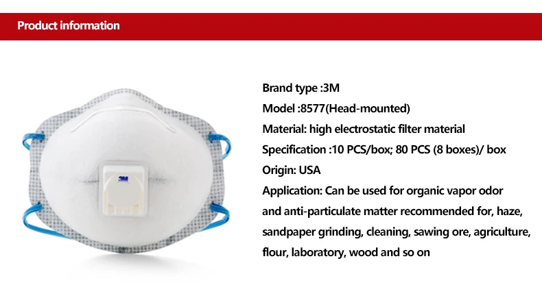 3m 8577cn Breather Valve Activated Carbon Acid Proof Gas Work Safety ...