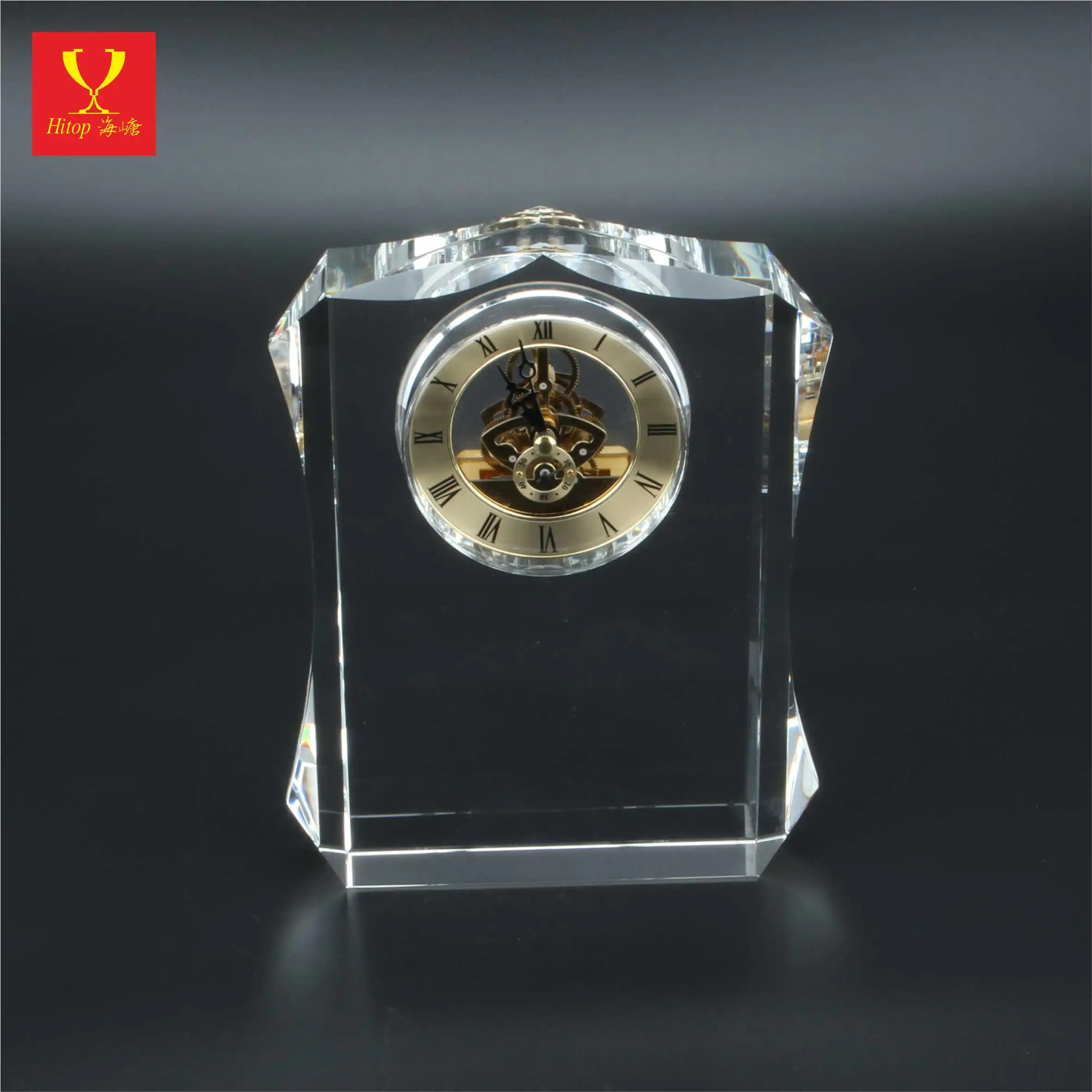 Hitop Personalized Customize Office Decoration Clock K9 Crystal Gifts ...