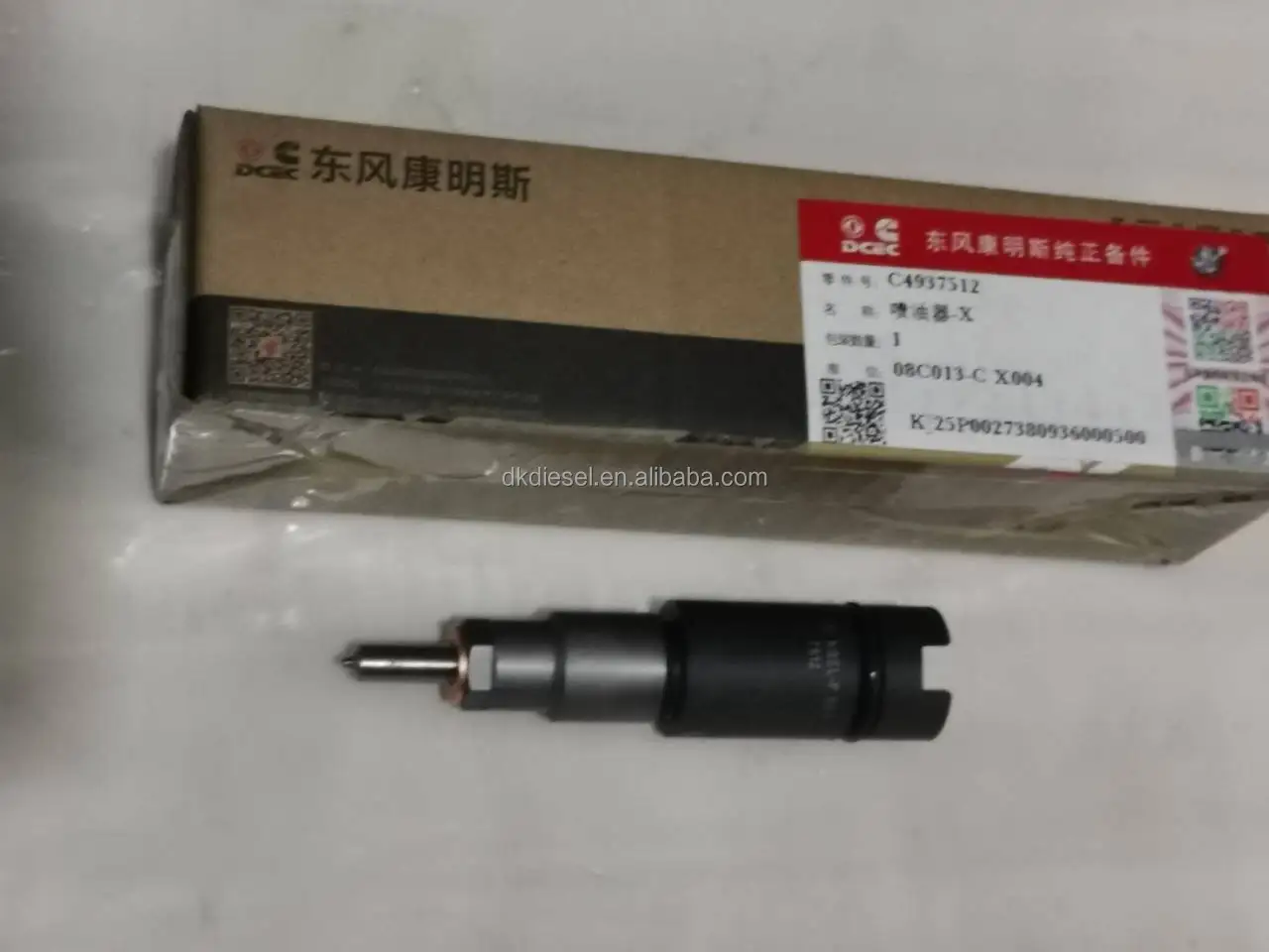 Genuine 6l Isle Diesel Engine Fuel Injector 4937512 For Loader ...