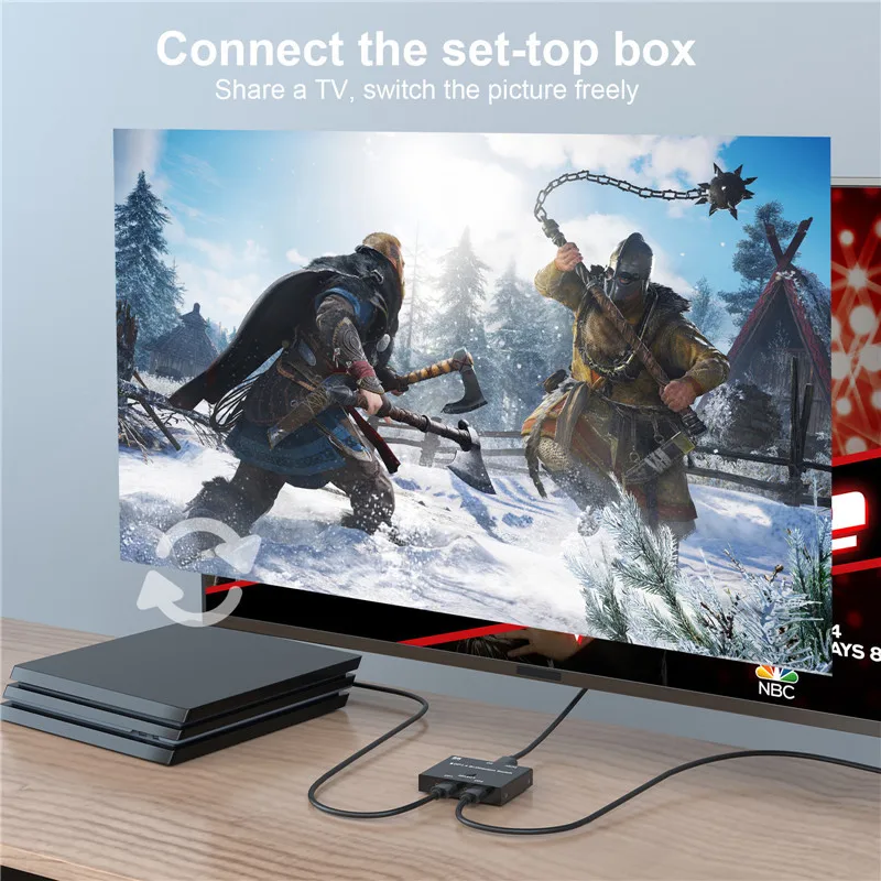 8K Display Port Switch Bi-Directional Manual Switch 2 in 1 Out ...