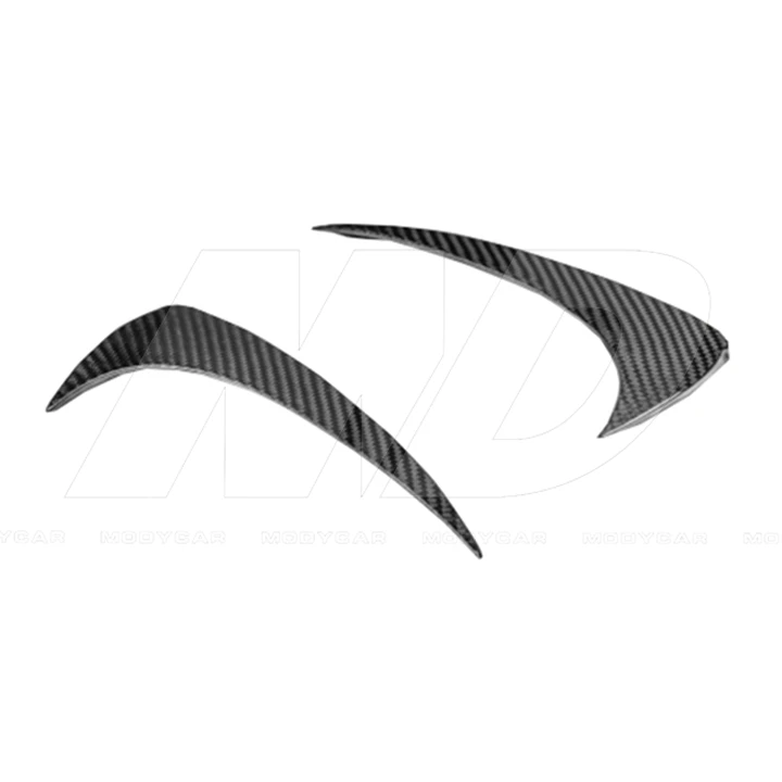 Pt Style Carbon Fiber Front Bumper Canards For 2019-2021 Mercedes Benz ...