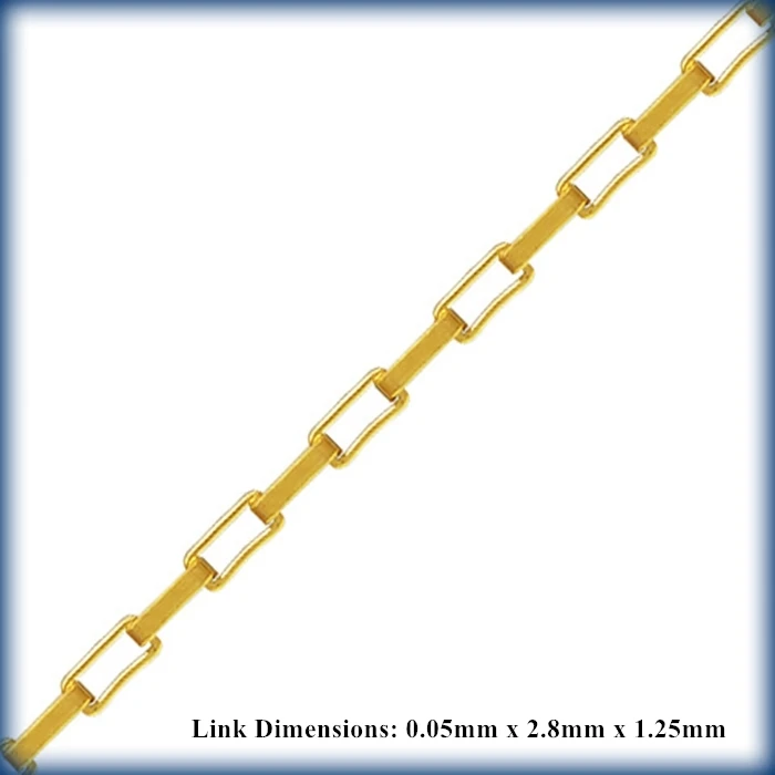 14K Gold Filled Open Box Chain - Perfect for Jewelry Making