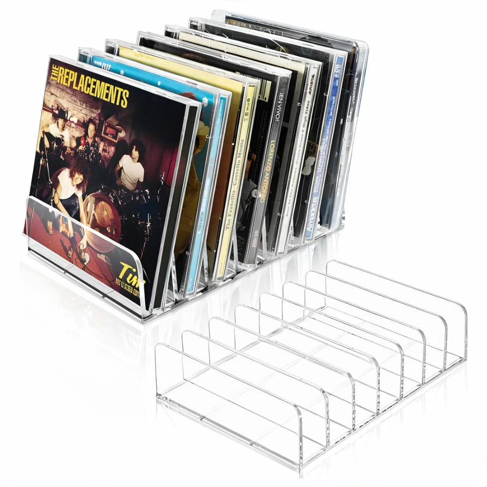 Clearvue Acrylic Cd Storage Box,Compact Disc Organizer And Display Case ...