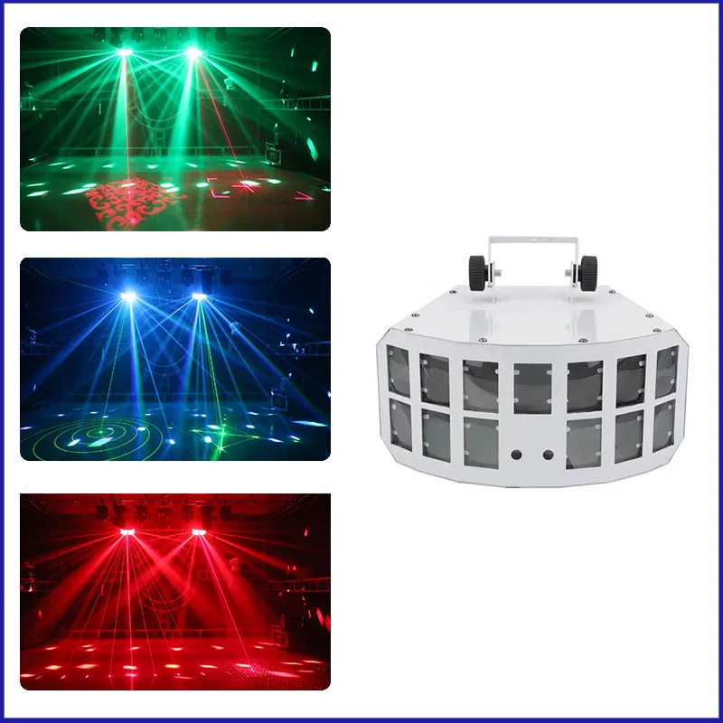Mini Laser Light 15w RGBW 4 in 1 LED Double Layer Butterfly Laser Stage ...