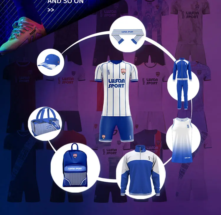 Luson Custom Soccer Jersey Sublimated Men Soccer Uniforms Set Designs ...