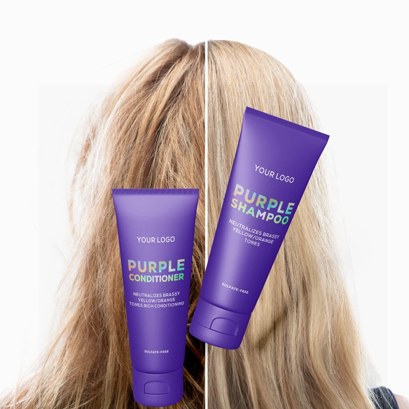 Free sample private label brands purple blonde hair shampoo shiny best ...