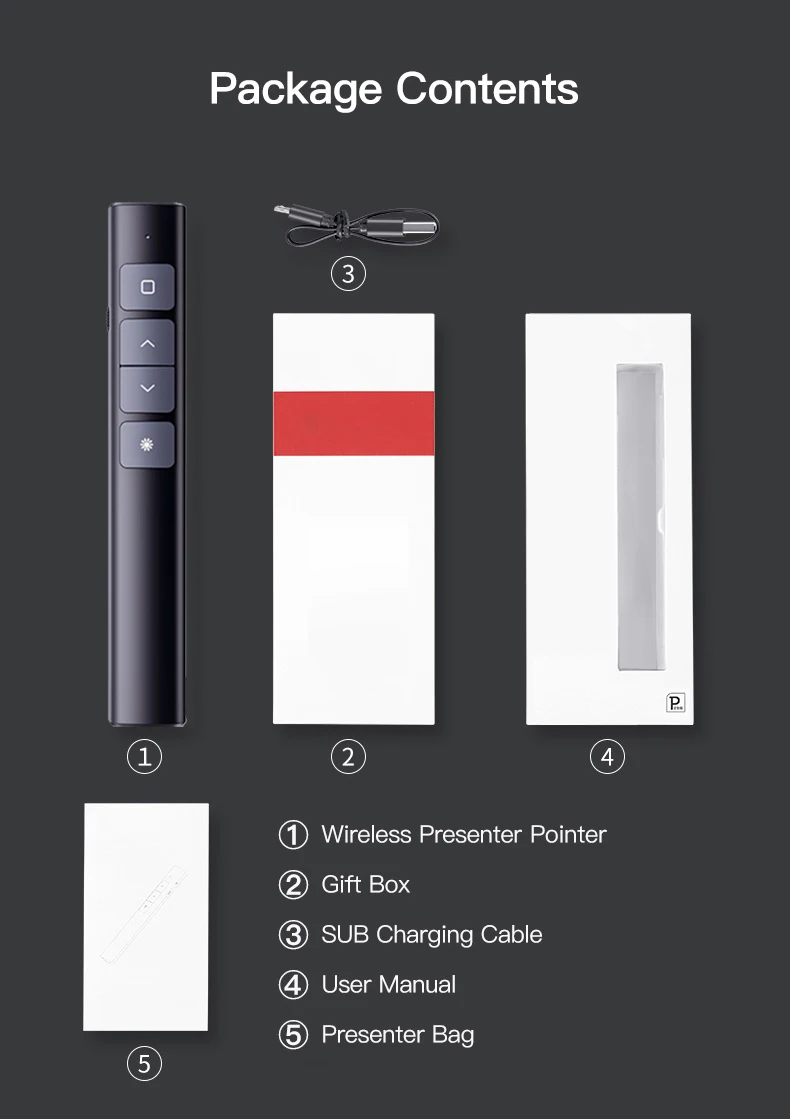 2023 Factory Direct Sale PPT Wireless USB Presentation Pen