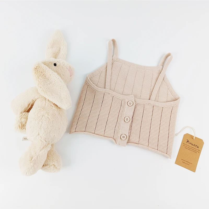 Paleo Baby Knitted Vest Summer Back Buttons New Born Sleeveless Sweater ...