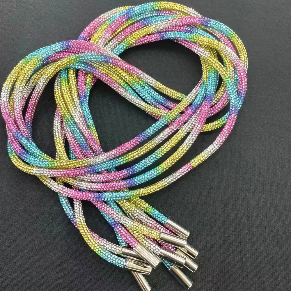Tr080 Wholesale 4mm 140cm Hoodie String Custom Bling Rhinestone Hoodie ...