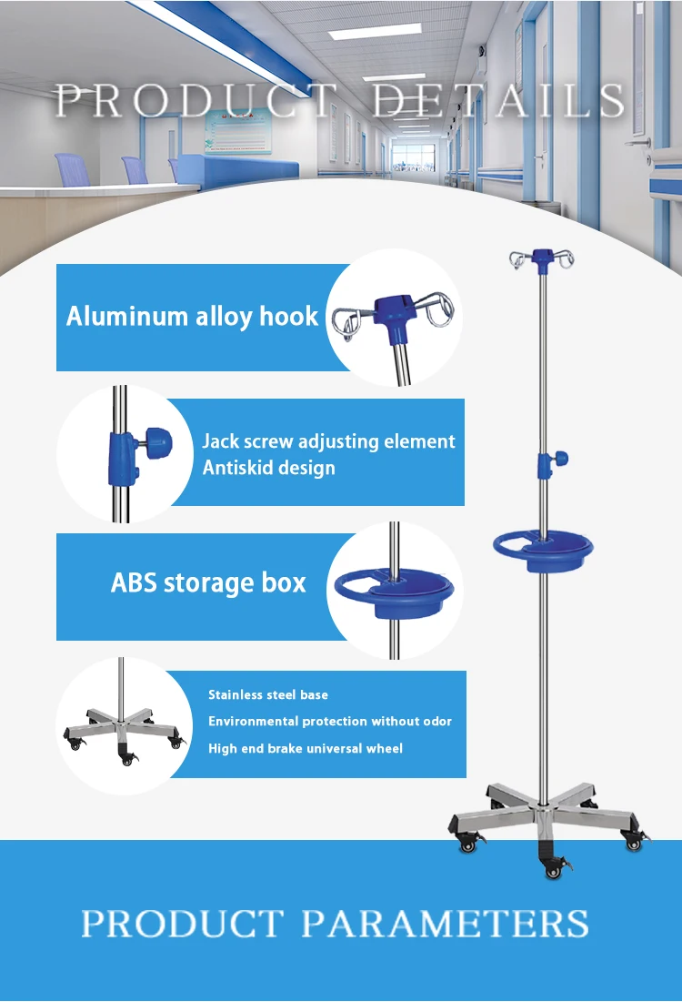 Medical Hanging Iv Drip Stand Hospital Iv Pole For Infusion Tranfusion ...
