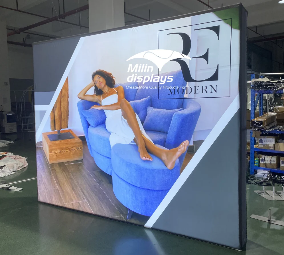 10x20ft Custom Brand Backlit Exhibition Booth Design Portable Light Box ...