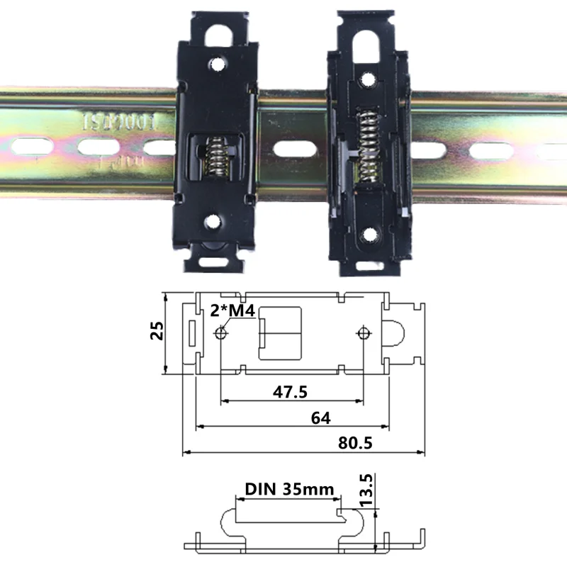 Aluminum Alloy Base Distribution Box Rail Buckle Rail Mounting Bracket ...