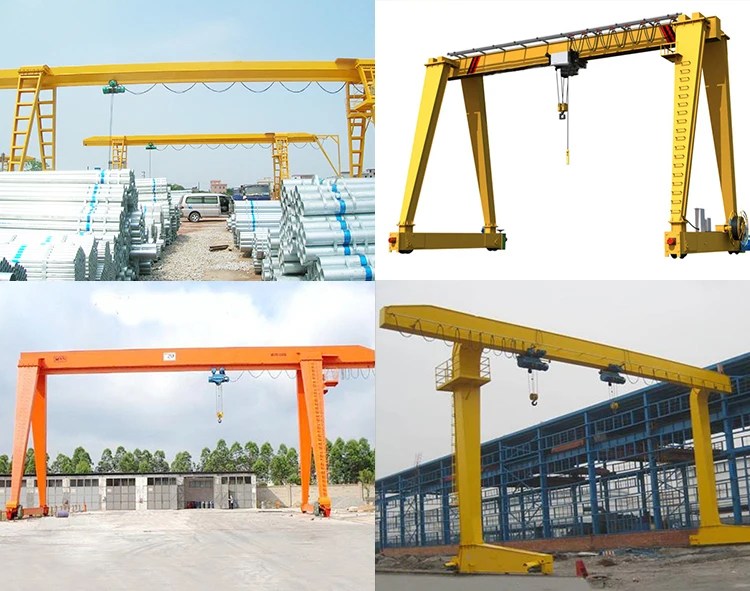 Structural Steel Plant Single Beam Gantry Crane 10 Ton With Electric ...