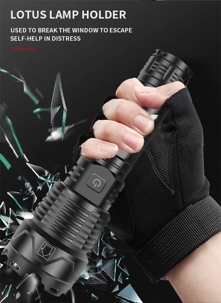 3000 High Lumen Xhp160 Powerful Long Distance Rechargeable Zoomable Led ...