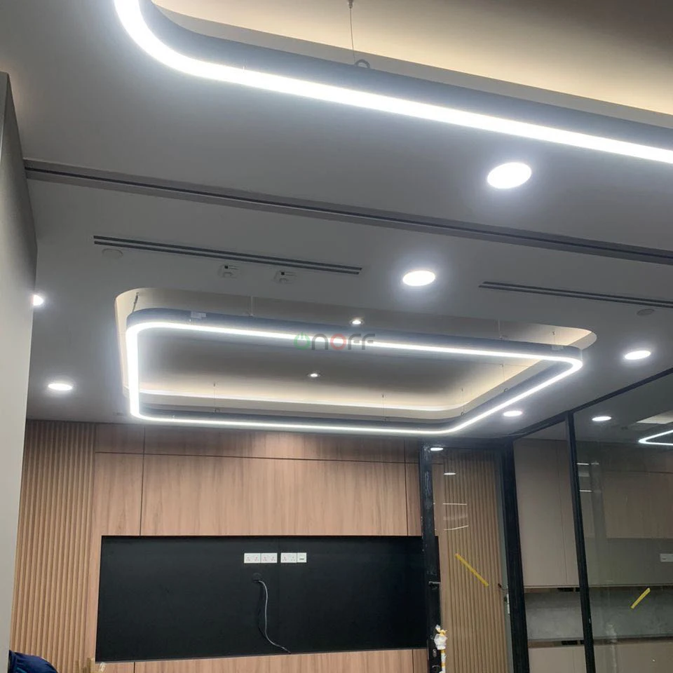 Conference room curved profile led linear light modern square rectangle ...