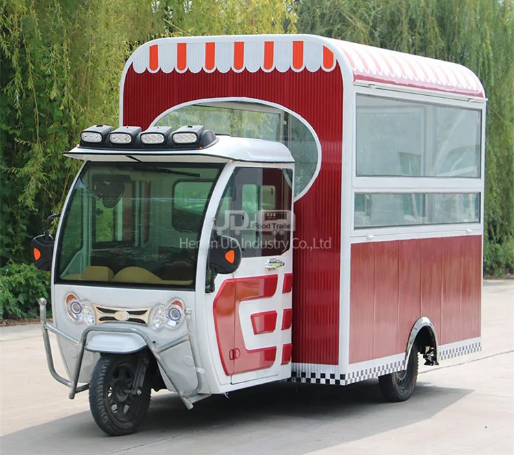 Street Food Cart Electric Food Tricycle Hot Dog Cart Coffee Van Mobile ...