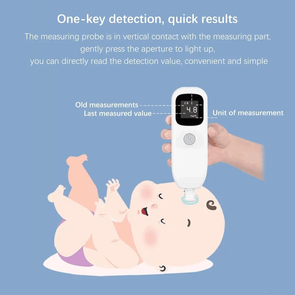 Neonatal Transcutaneous Jaundice Meter Bilirubin Tester Analyzer Portable Jaundice Bilirubin