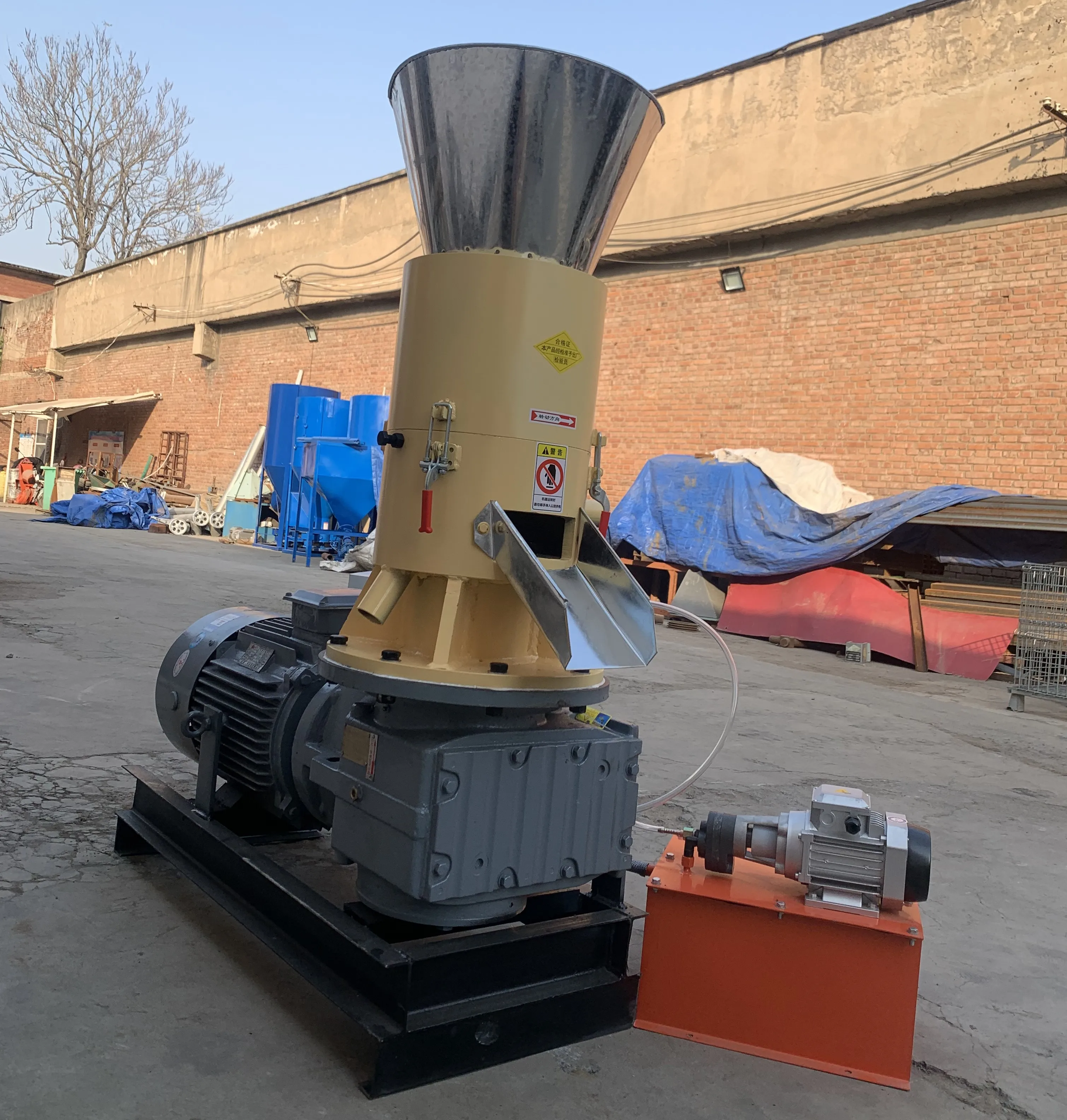 100-1500 Kg/H Roller Turning Biomass Wood Pellet Press Pelletizer Wood ...