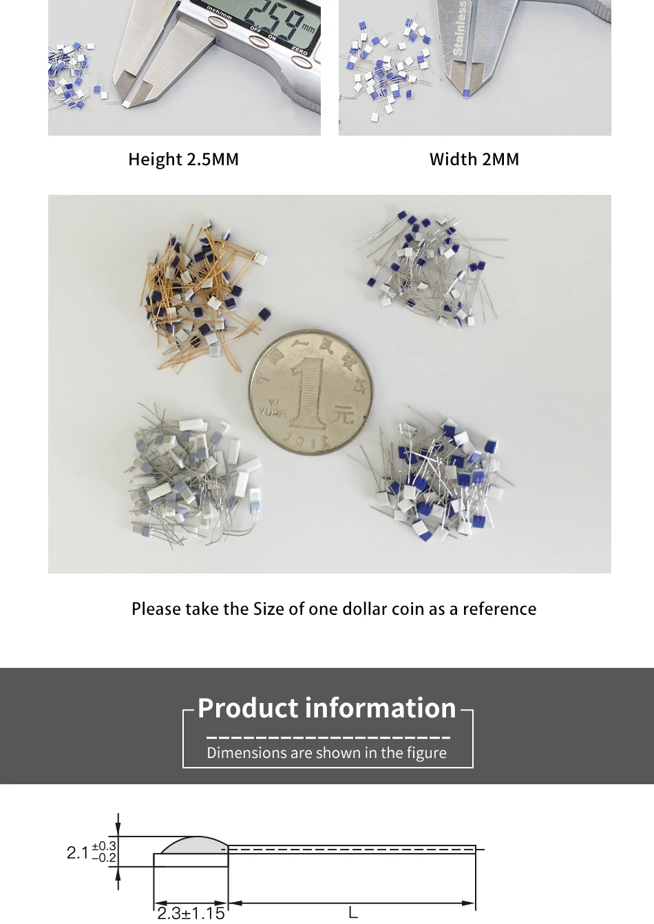 Pt100/pt1000 Thin Film Temperature Sensor Element for Industrial Use