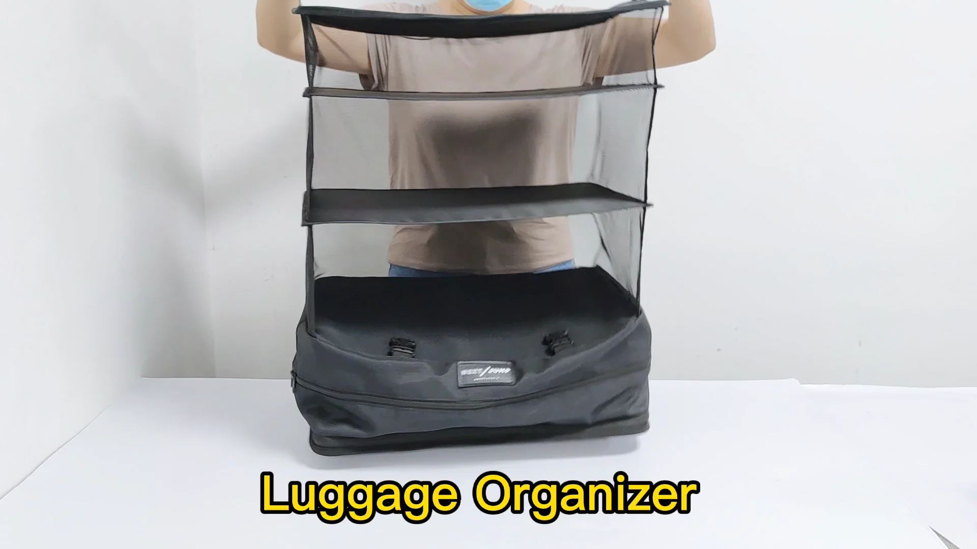Portable Luggage Organizer Packable Hanging Shelves Make Packing Your ...