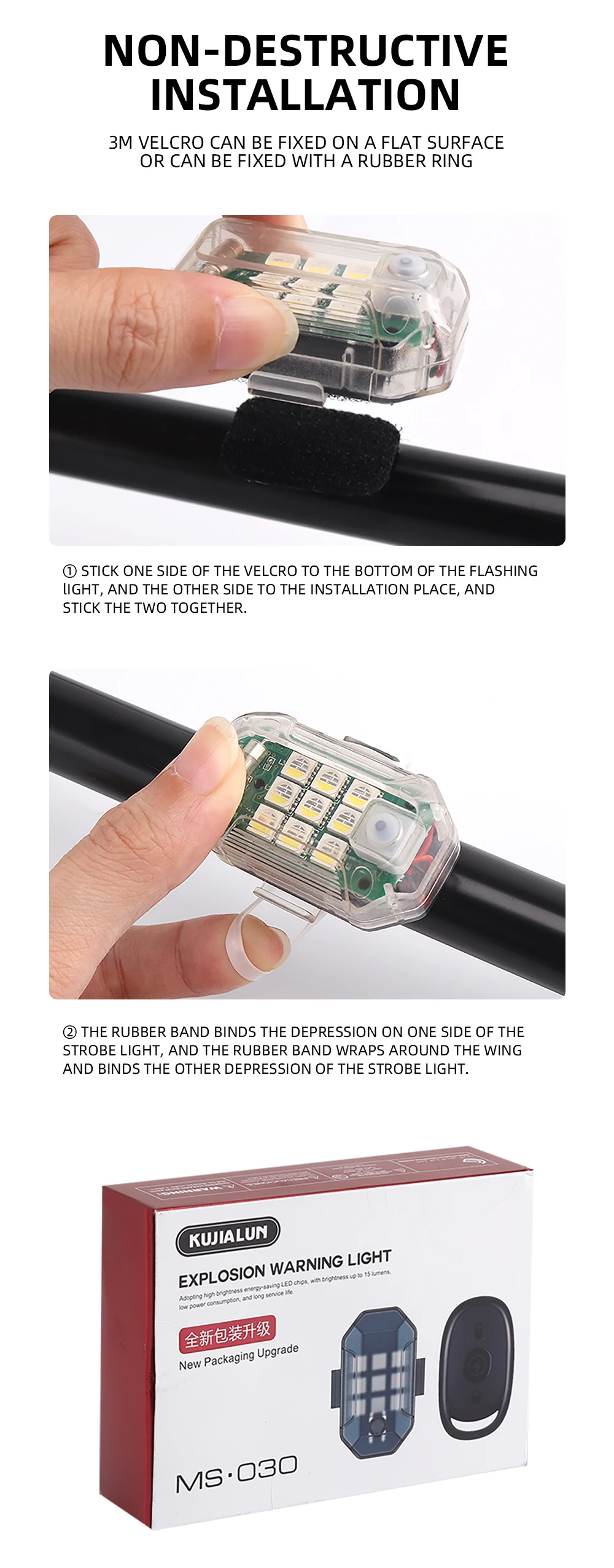 RGB Wireless Remote Control Strobe Light for Cars & Bikes