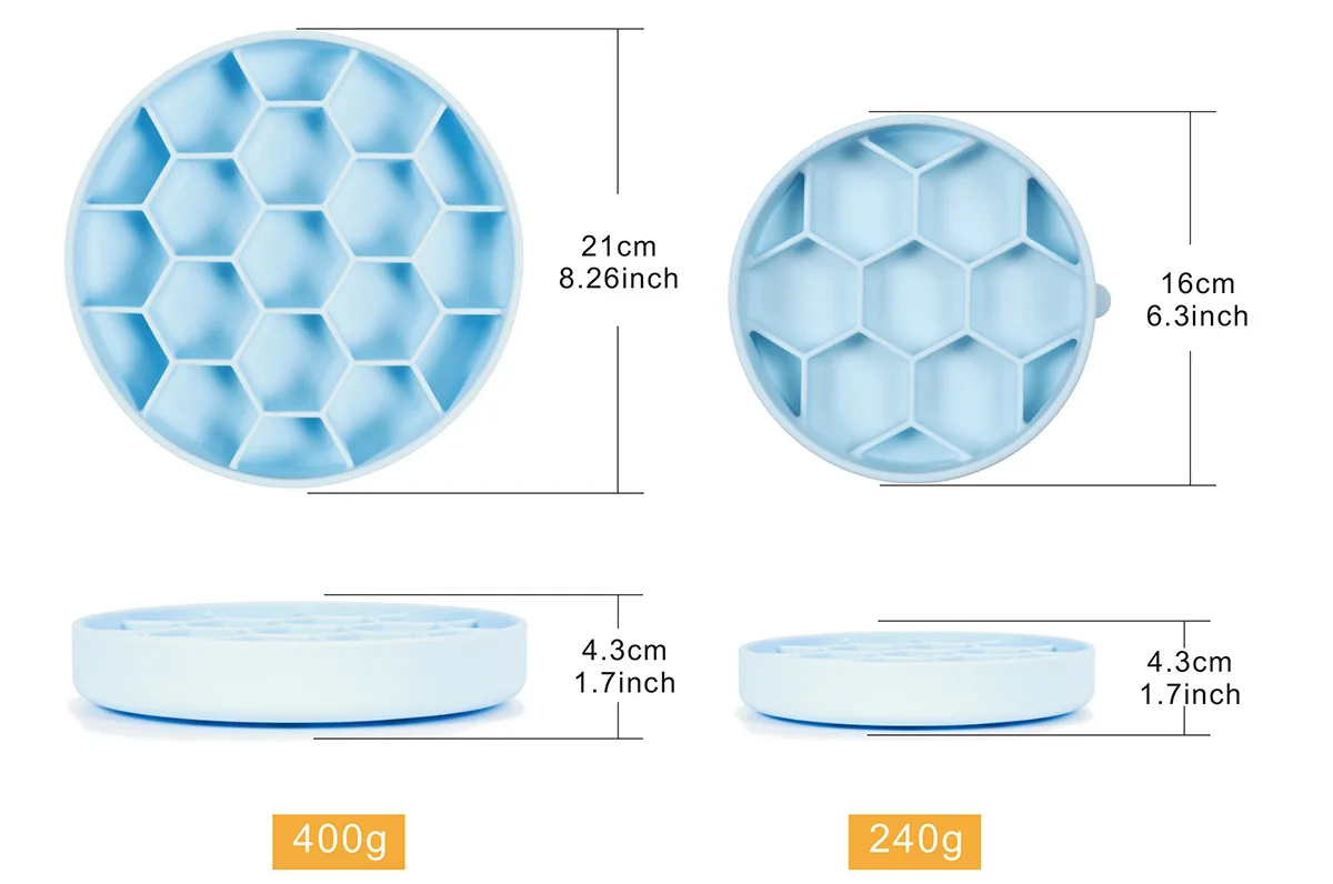 Pet Slow Feeding Bowl, Dog Anti-Choking Single Bowl, Non-Slip Silicone ...