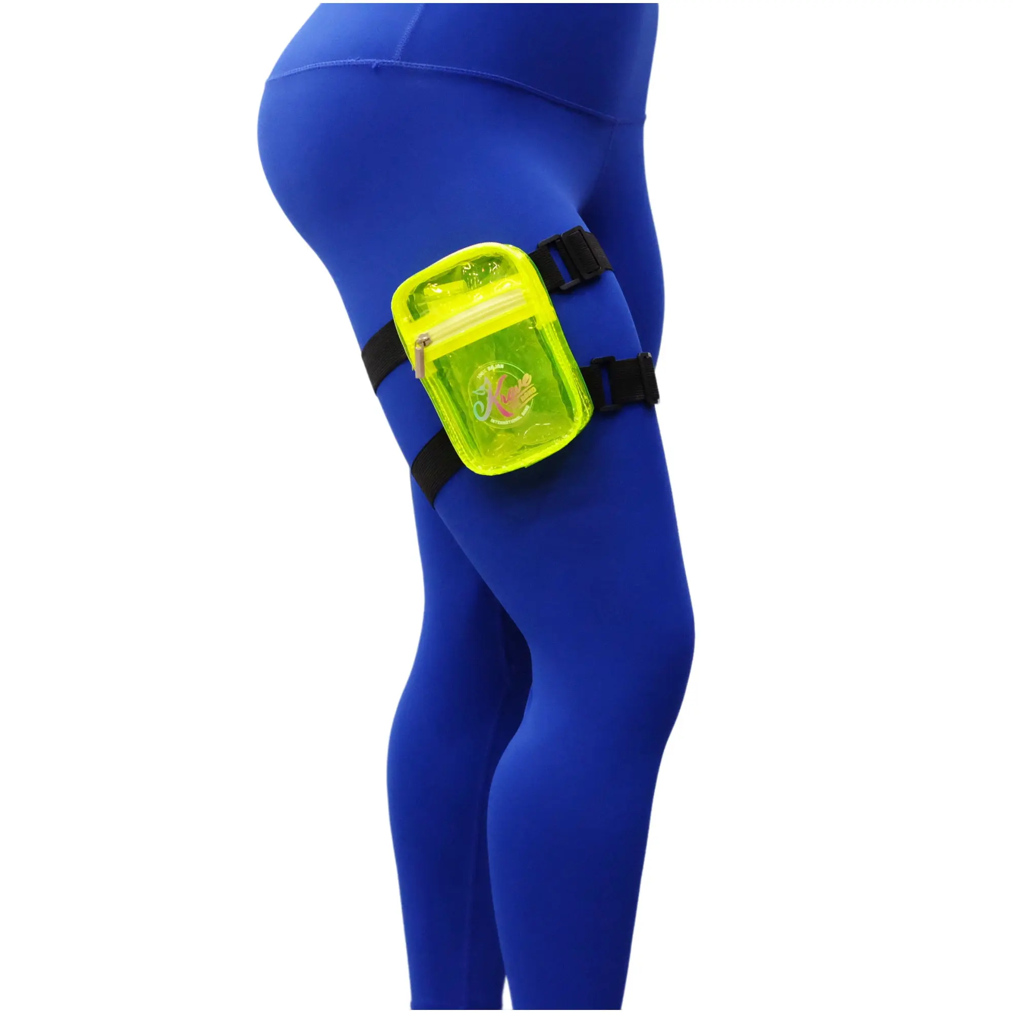 8" Clear PVC Waterproof Holographic Drop Leg Thigh Bag