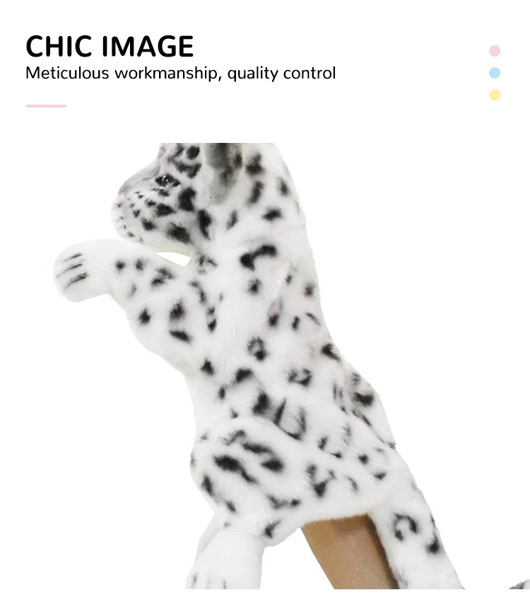 Factory Customized Cute Wild Leopard Hand Puppet Plush Hand Puppet For ...