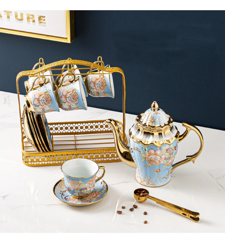 Nordic Elegant Coffee Cup And Saucer 13 Piece Set Ceramic Mug - Buy ...