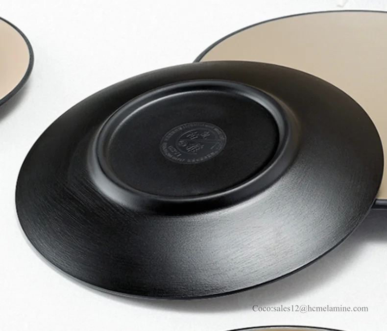 Japanese Style Retro Round Disc Unbreakable Melamine Restaurant Flat ...