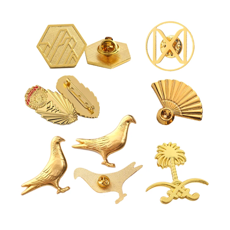 Custom Brooch Logo Metal Pearl Hard Soft Enamel Flower Brooch Pin Cloth ...