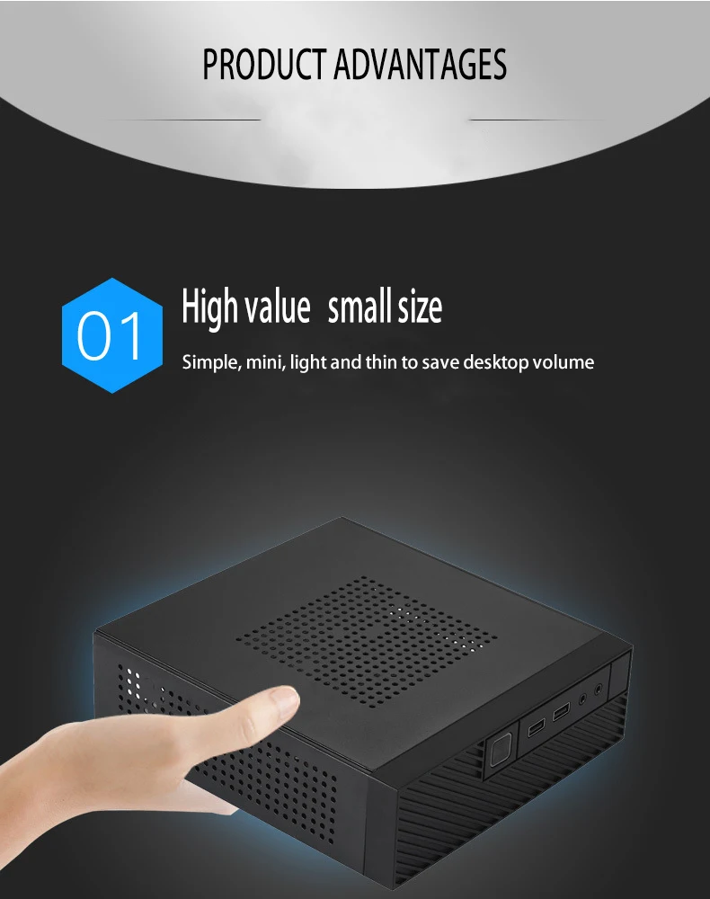 Custom Mini Sktc Mini Itx Case Htpc Chassi Office Motherboard