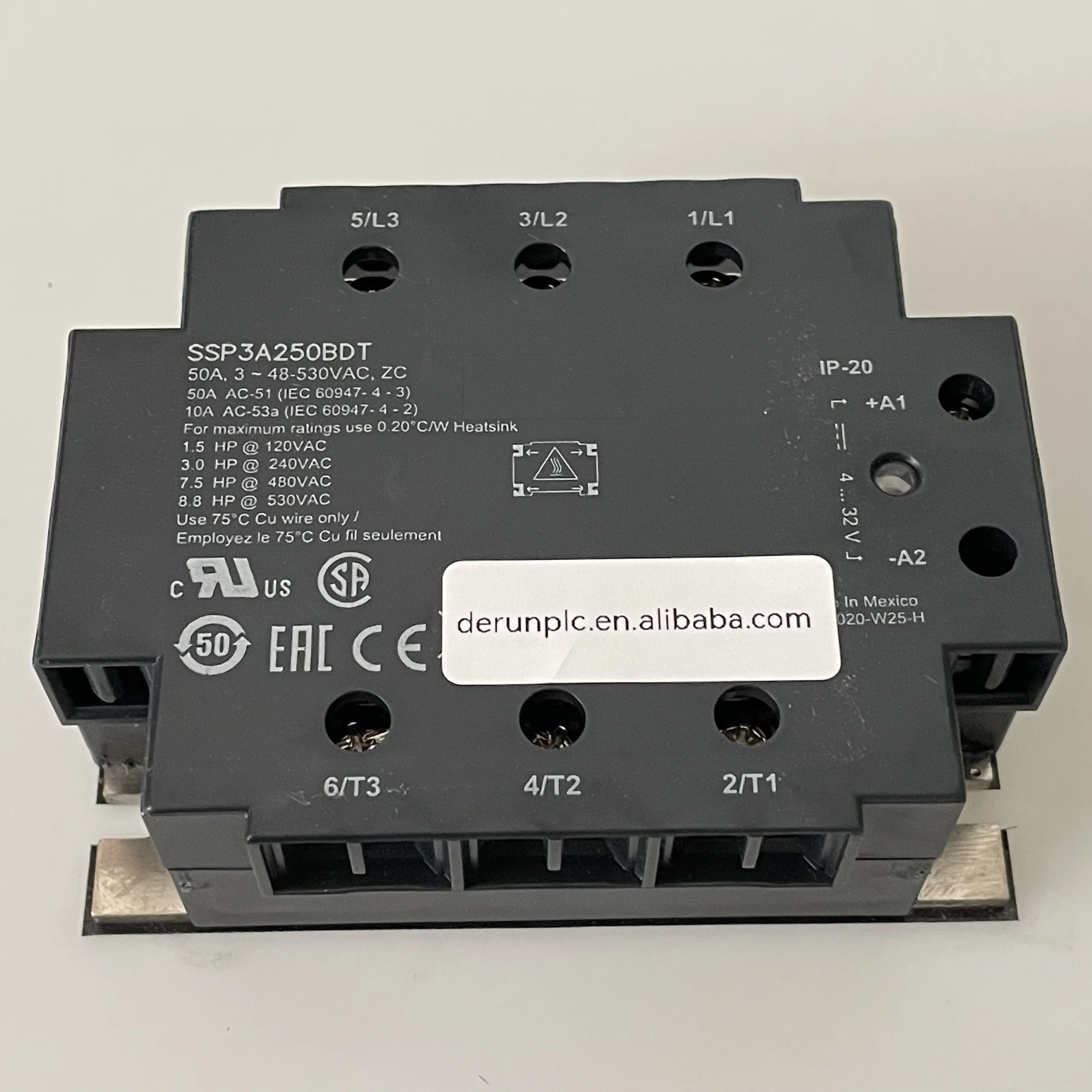 Ssp1a490bdt Three-phase Solid-state Relay 530vac 50a Input 4v... 32vdc ...