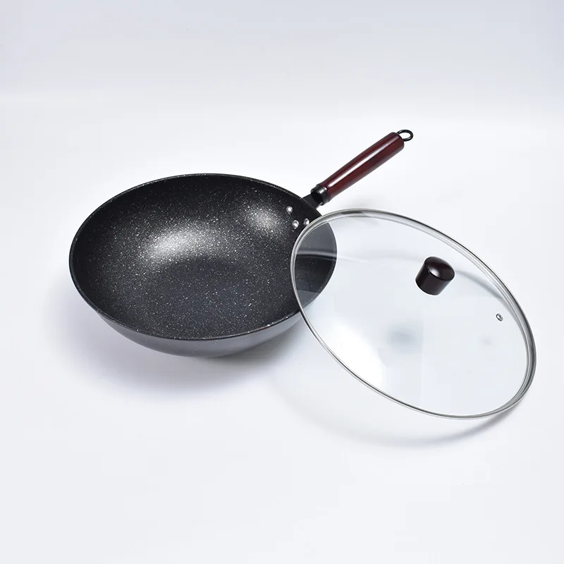 Home Kitchen Non-stick Woks Chinese Wok Carbon Steel High Quality ...
