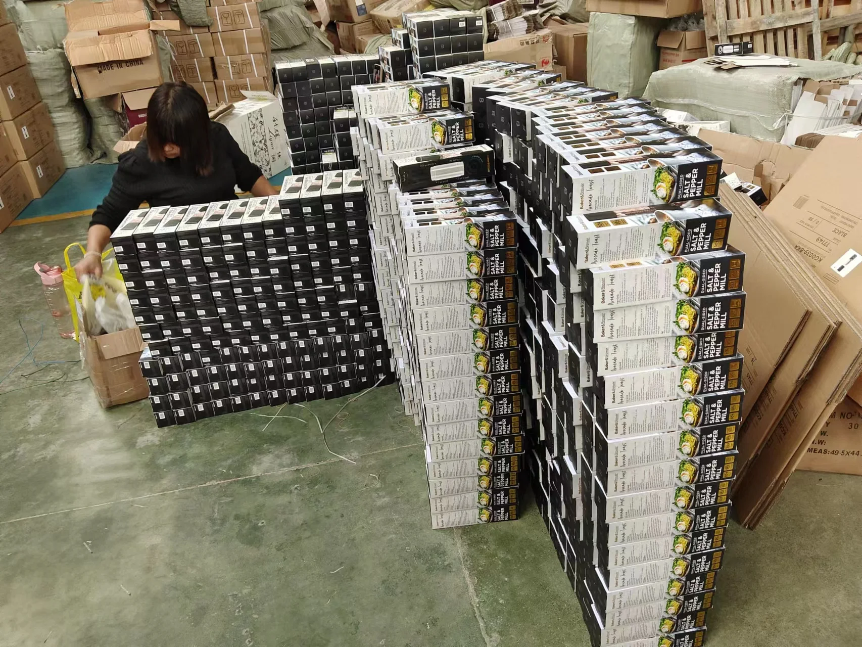 Custom Battery Stainless Steel Gravity Electric Salt Herb Pepper Mill ...