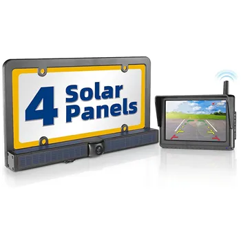 Diy Solar Power Wireless Us Car Rear Camera Rearview Backup Camera ...