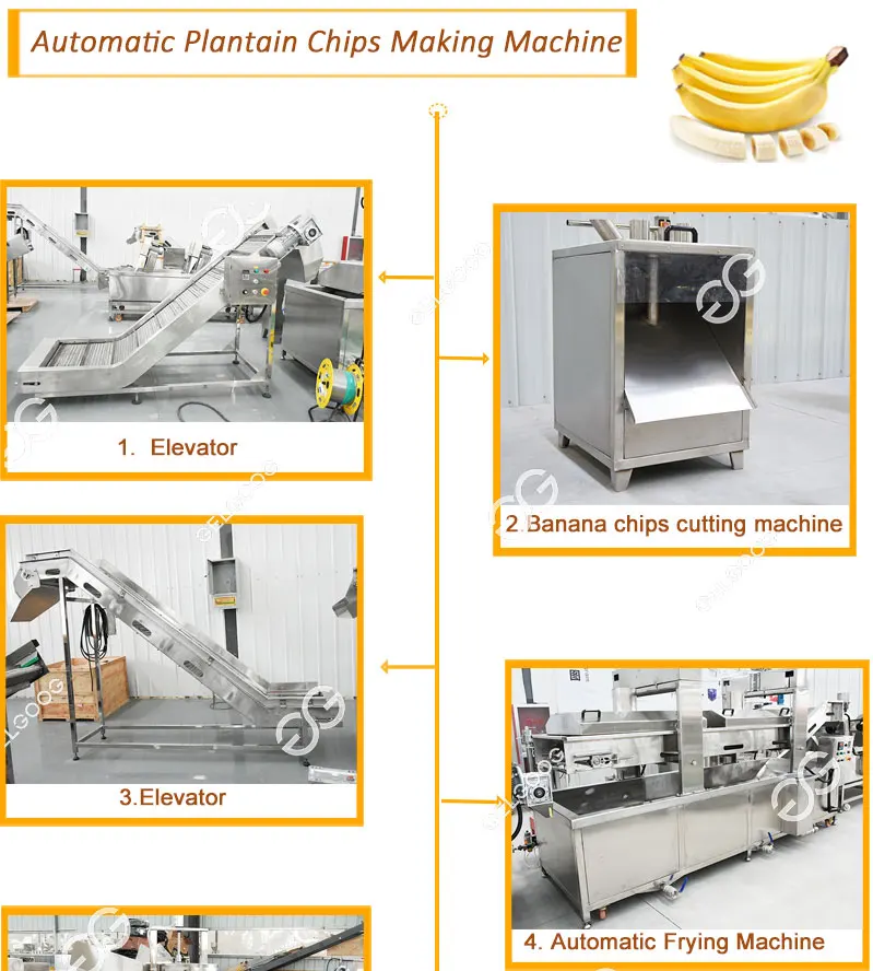 Multifunctional Plantain Chips Making Machines Frying Banana Slice ...