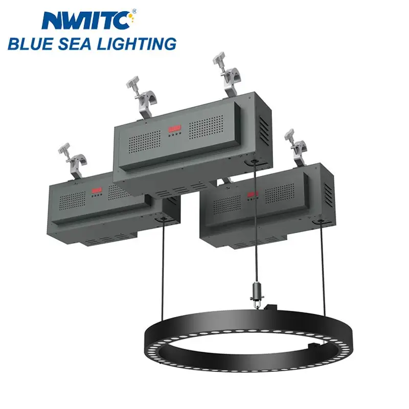 Aluminium Kinetic Beam Ring Light LED RGBW Color Lift Winch System ...