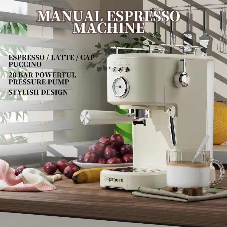 20bar Powerful Pressure Pump Semi-automatic Coffee Maker Manual ...