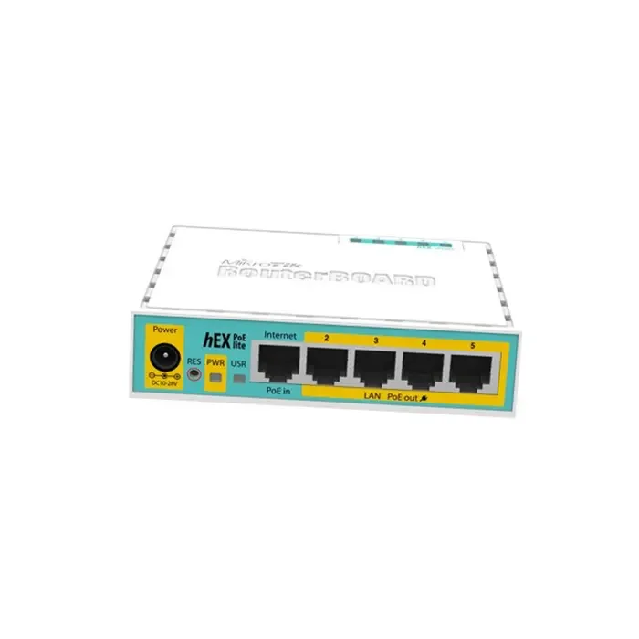 Small Five Port Ethernet Router Mikrotik Router Hex Poe Lite Rb750upr2 ...