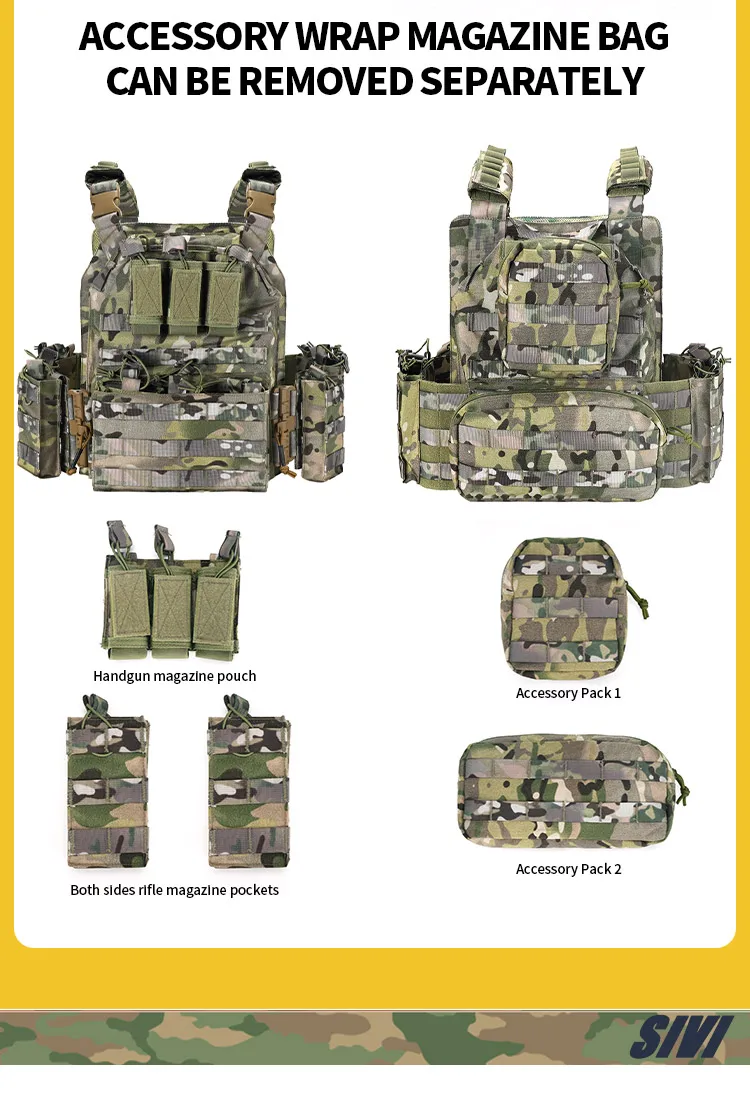 SIVI 1000D Plate Carrier - Tactical Vest for Men