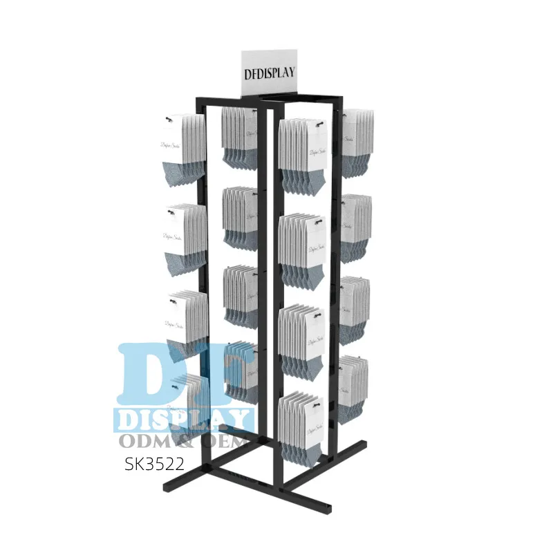 Sk3522 Shop Store Metal Spinner Floor Rack Slipper Sock Display Stand ...