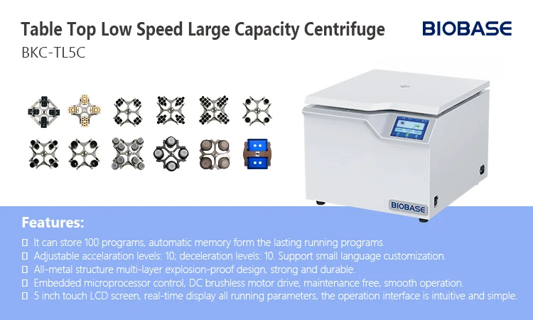 Biobase Laboratory Centrifuge Table Top Low Speed Centrifuge Machine 6*50ml Bkc-tl5c - Buy ...