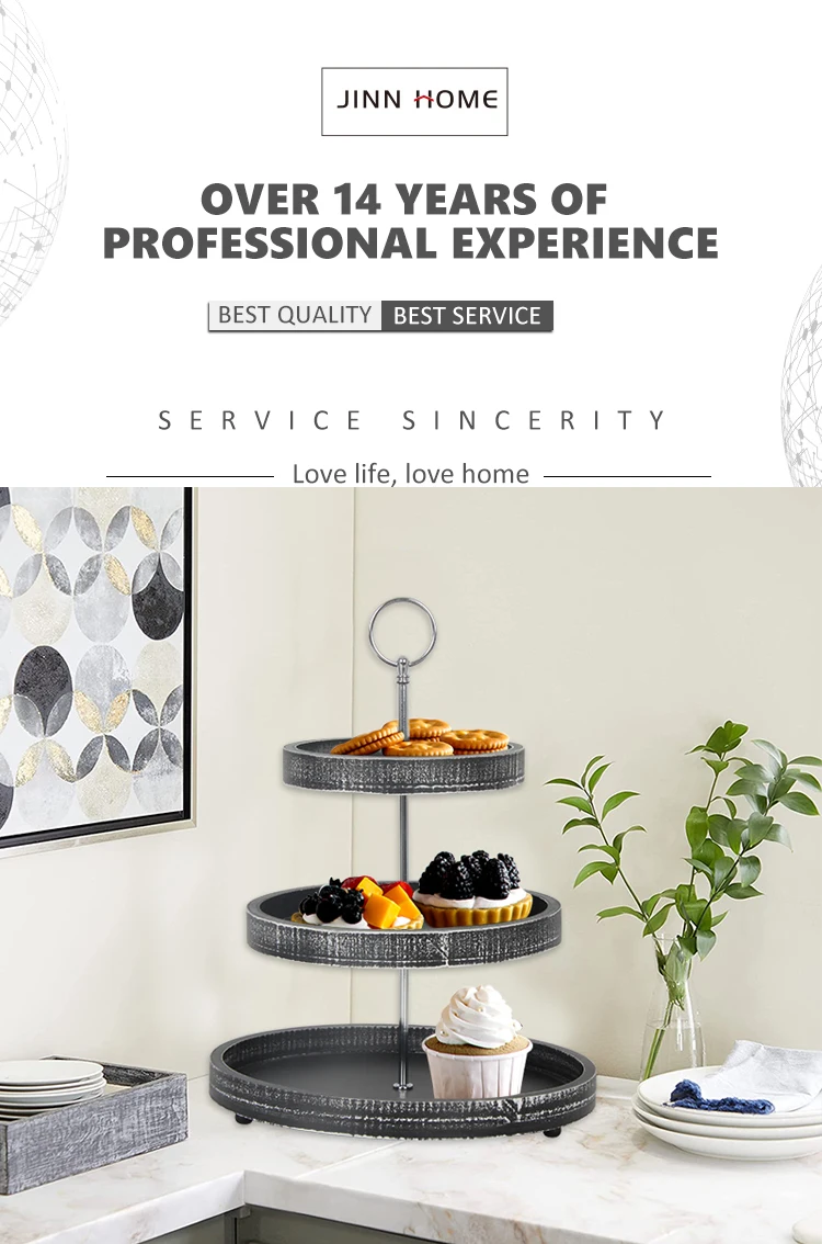 Cottage Layered Tray - 3 Layer Tray Serving, Presentation and Kitchen ...